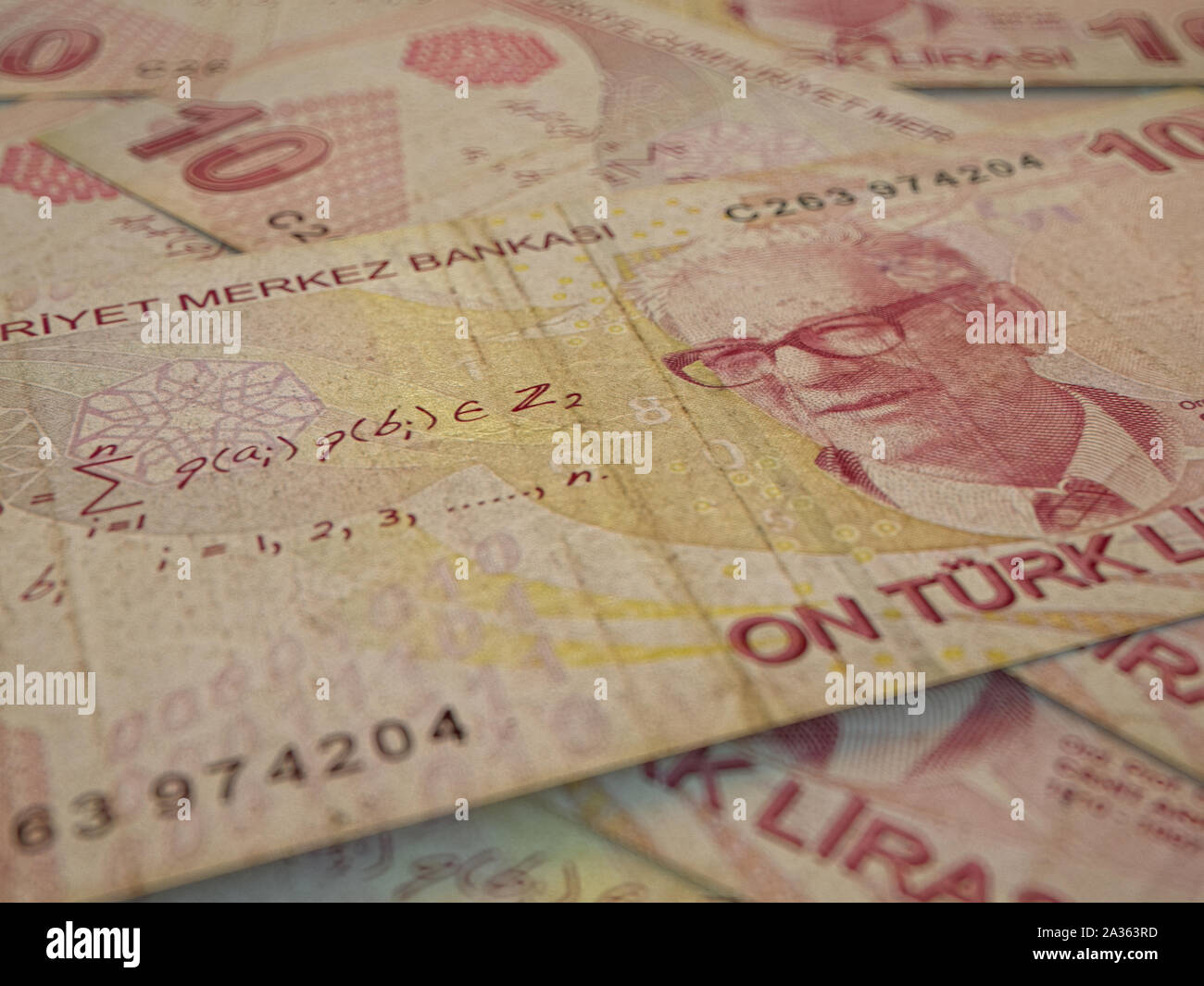 TRY. Turkish currency. Money of Turkey business background. Turkish ...