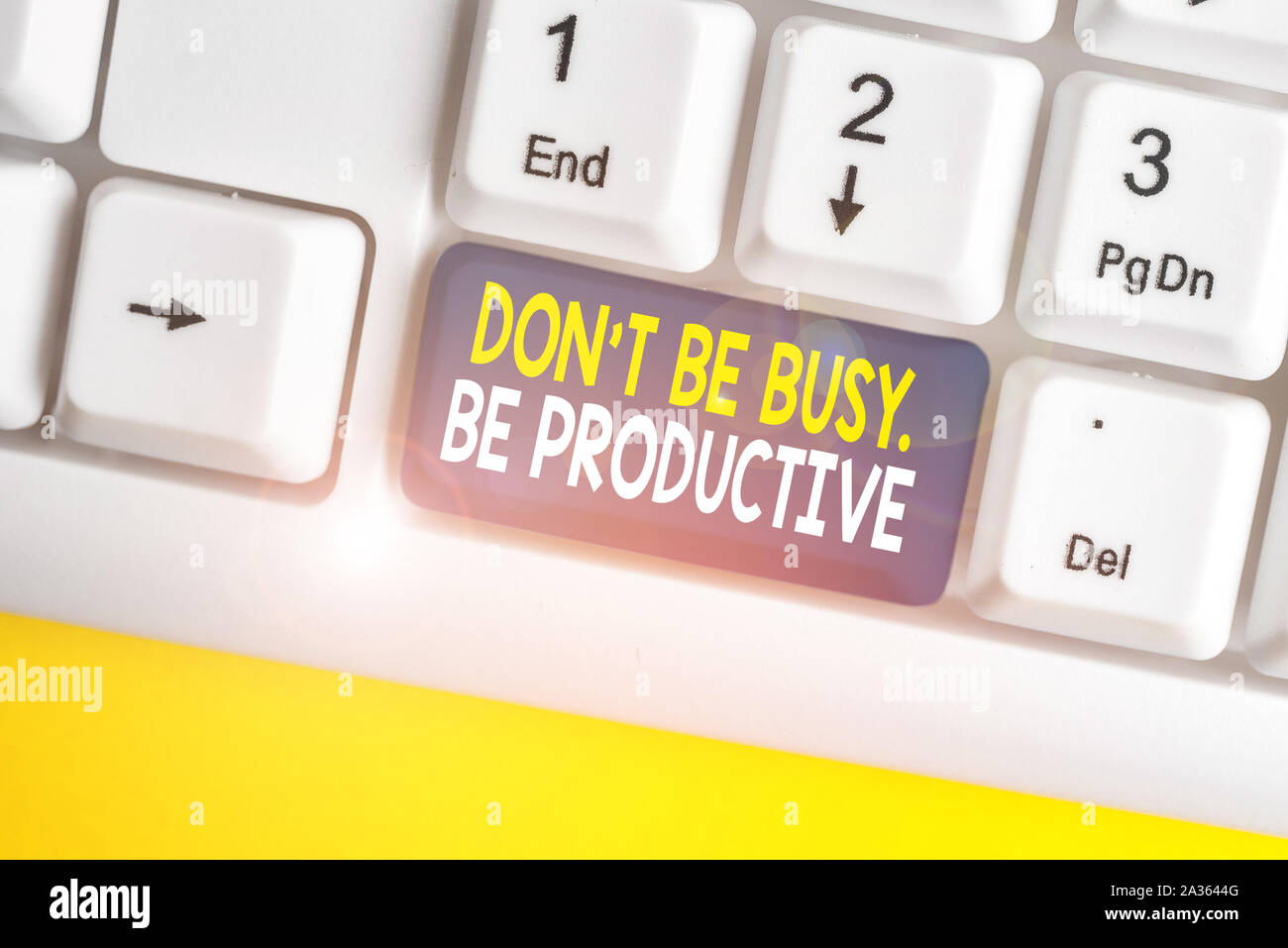 Conceptual hand writing showing Don T Be Busy Be Productive. Concept ...
