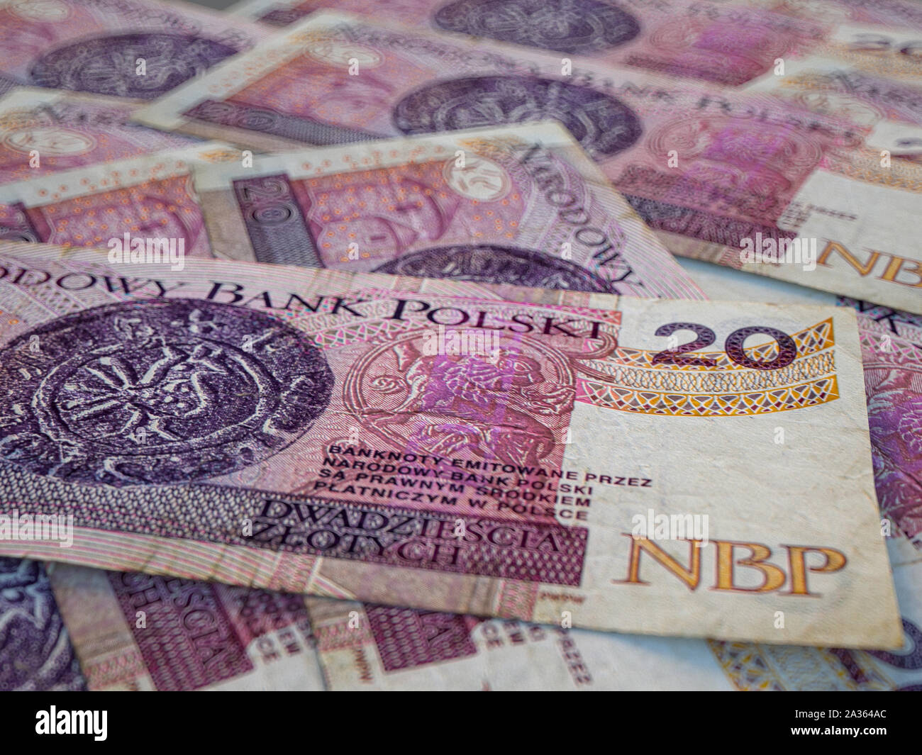 Currency of Poland. Business background. Warsaw. PLN. Polish zloty ...