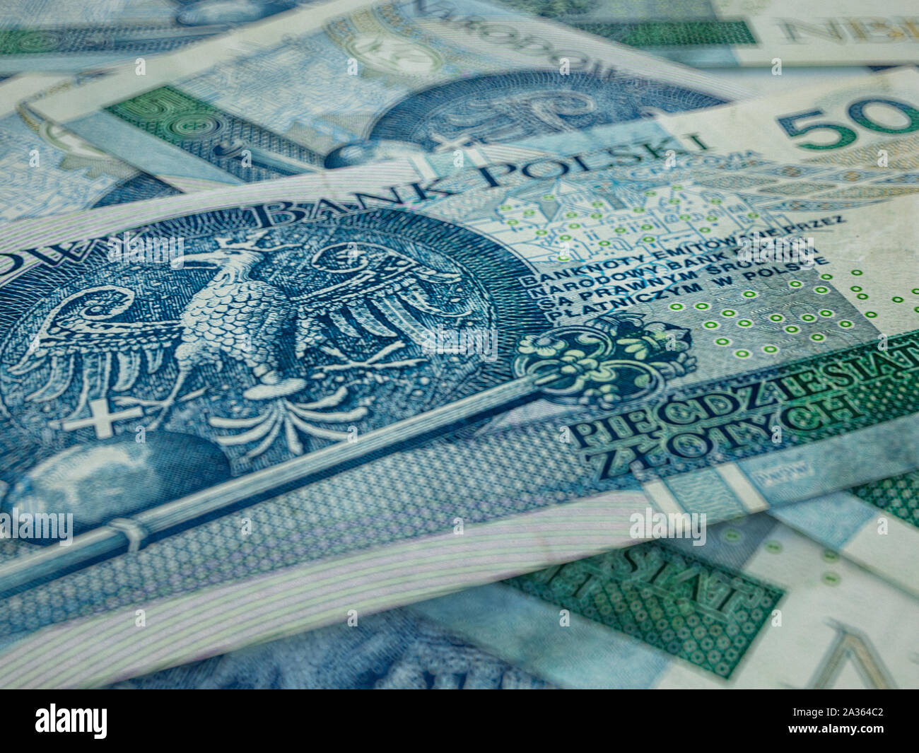 Currency of Poland. Business background. Warsaw. PLN. Polish zloty ...