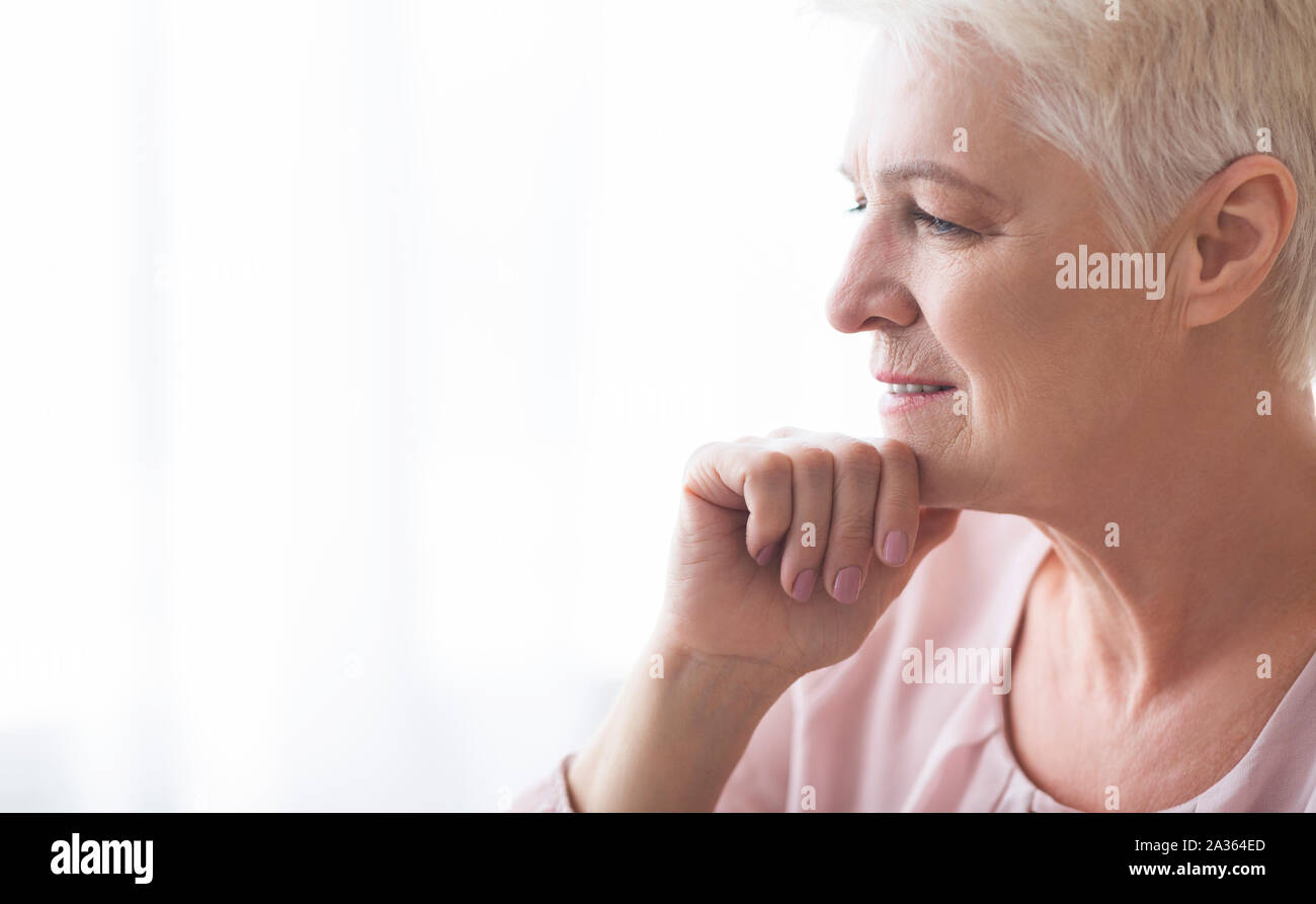 Side view confident senior hi-res stock photography and images - Alamy