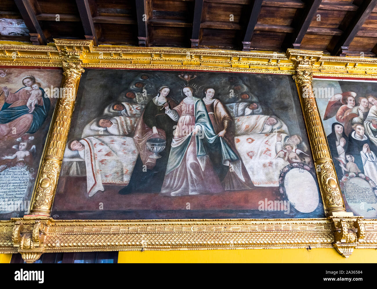 Mural at Qoricancha and Santo Domingo in Cusco, Peru Stock Photo - Alamy