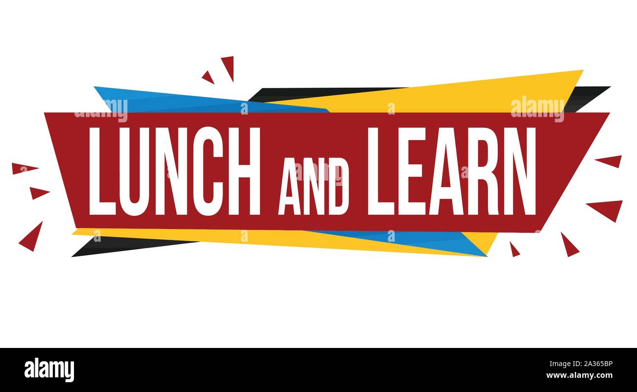 Lunch and learn banner design on white background, vector illustration ...