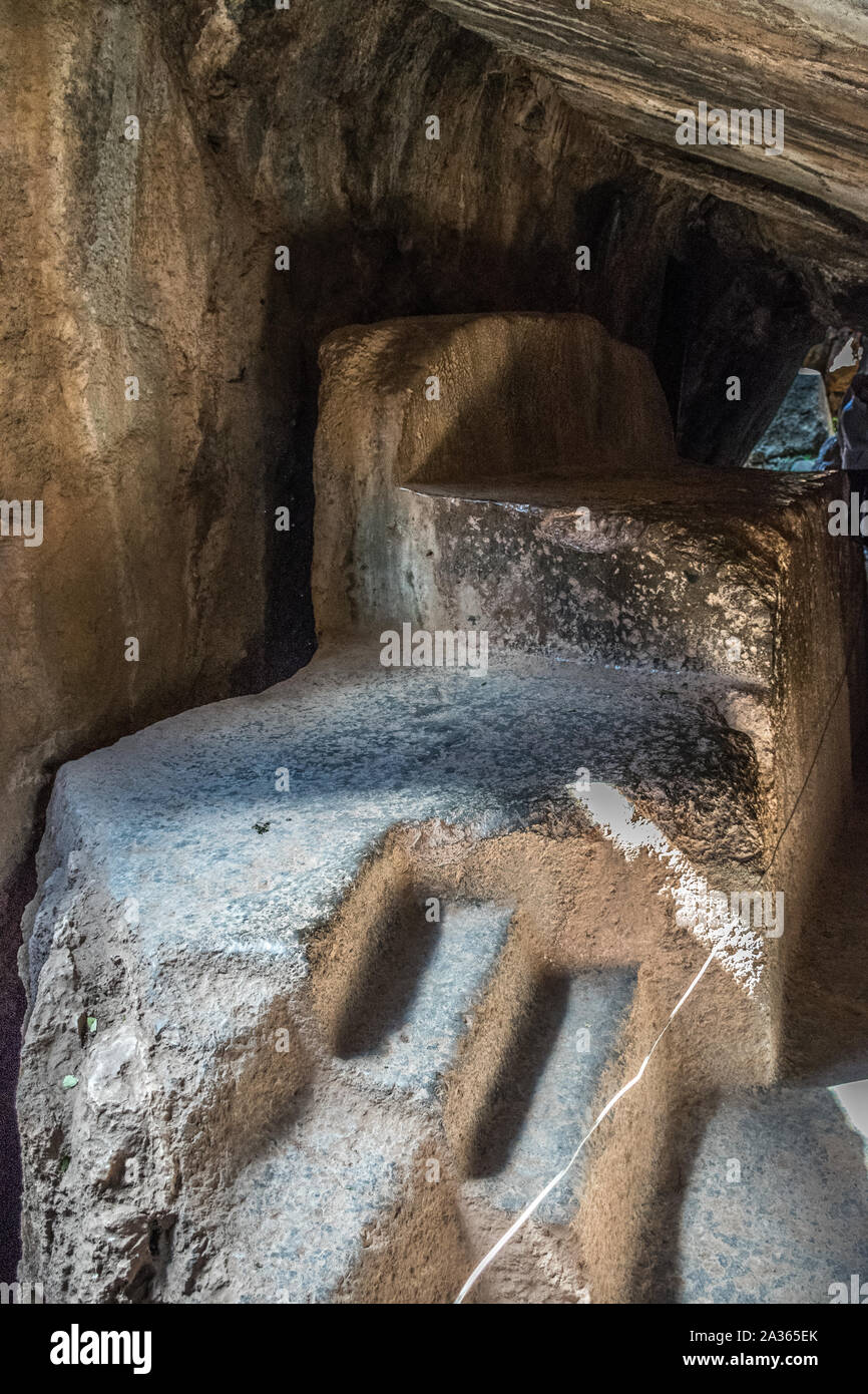 Sacred altar of Q'enko at Cusco, Peru Stock Photo - Alamy