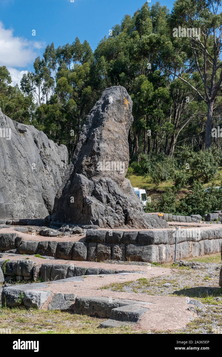 Inca religious site of Q'enko at Cusco, Peru Stock Photo - Alamy