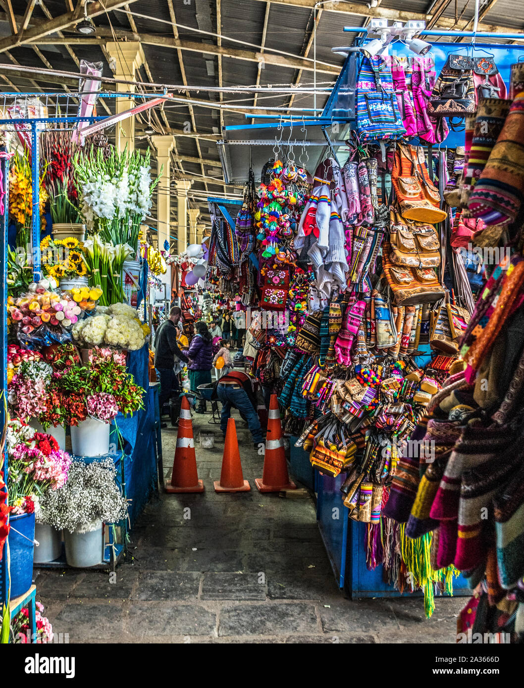 Colorful San Pedro market in Cusco, Peru Stock Photo - Alamy