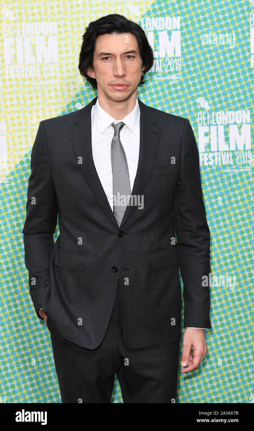 London, UK. 05th Oct, 2019. American actor Adam Driver attends the ...
