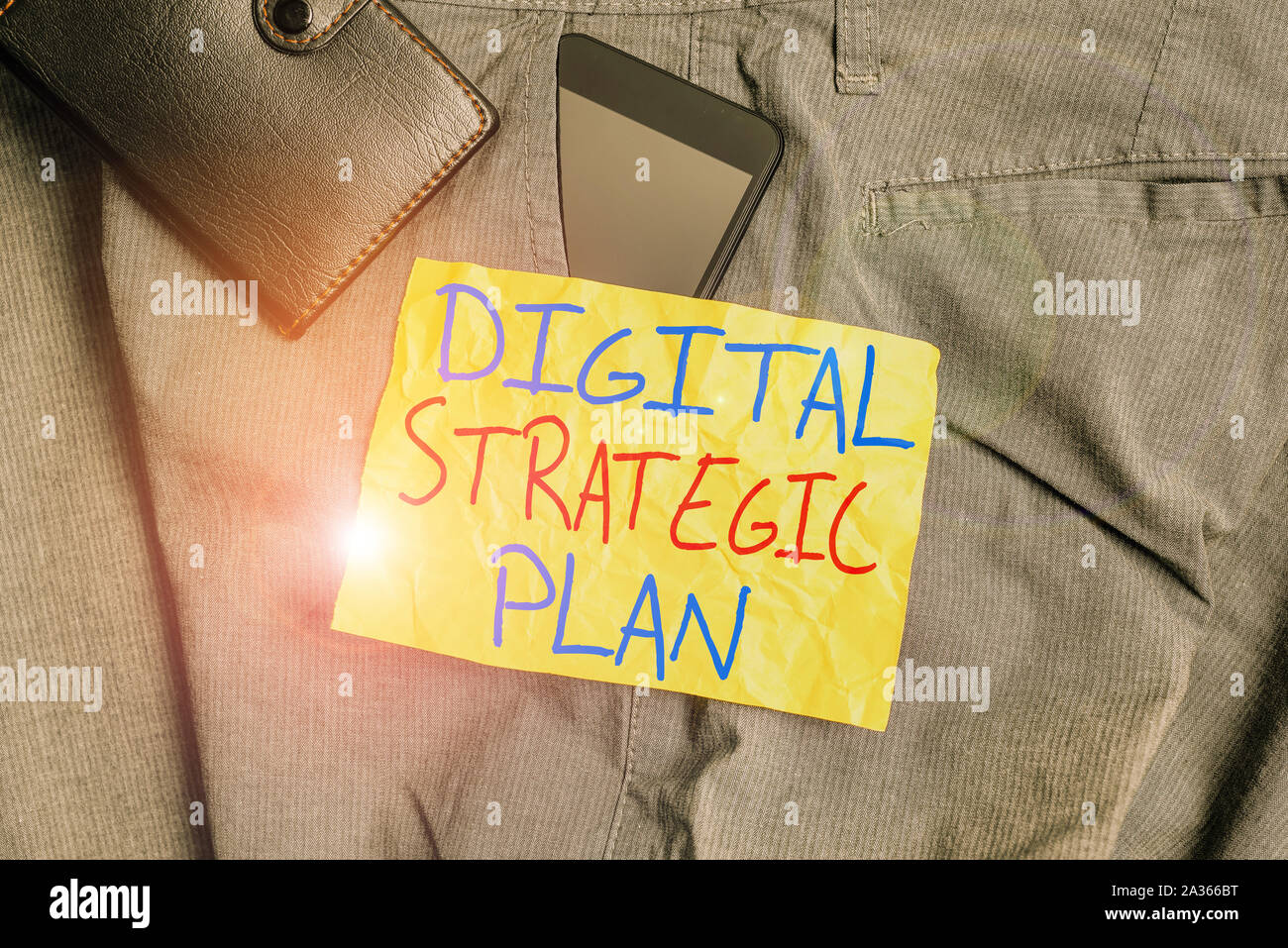 Writing note showing Digital Strategic Plan. Business concept for creat ...