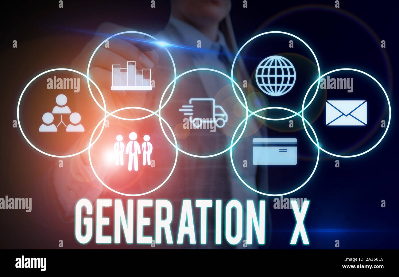 Writing note showing Generation X. Business concept for the generation ...
