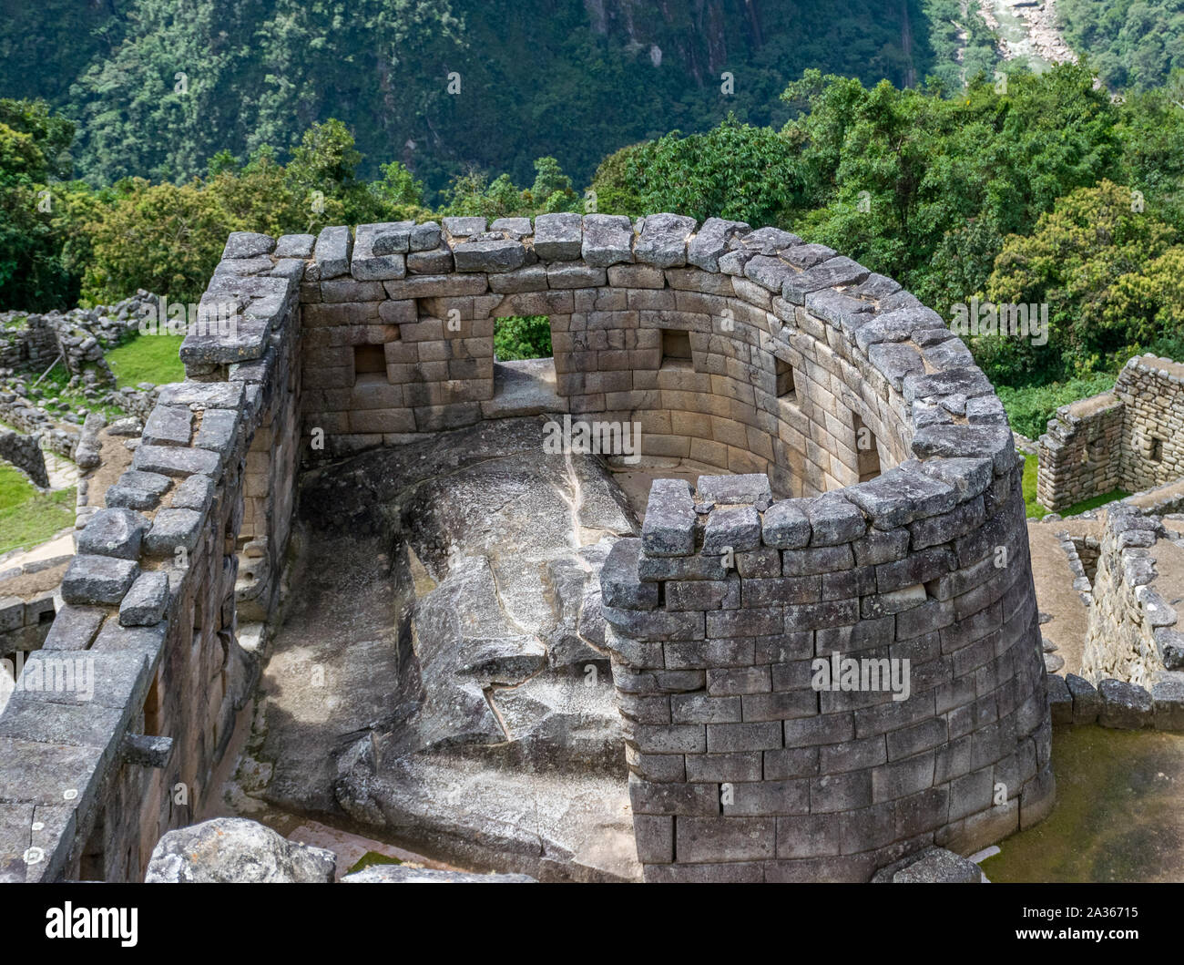 Machu Picchu, Peru - 05/21/2019: The Temple of the Sun which is the ...