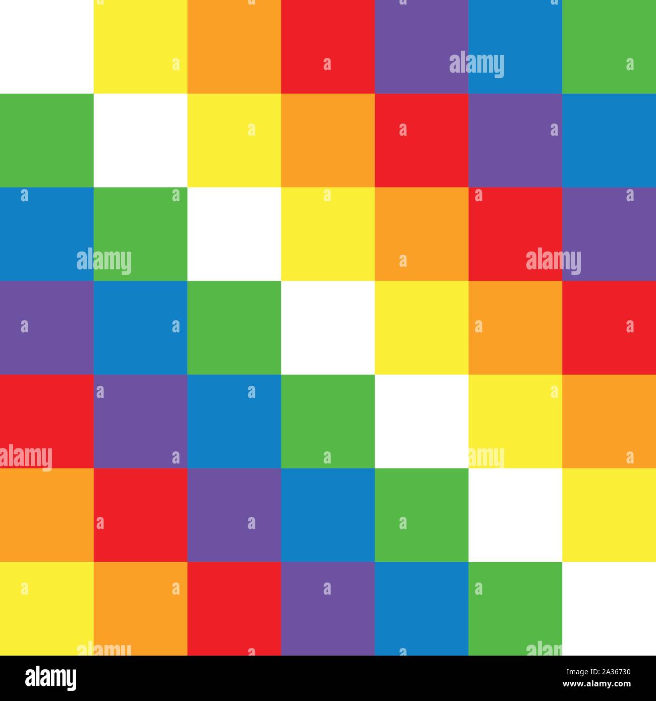 Wiphala is the flag of the Andean nation. It is a quadrangular Andean ...