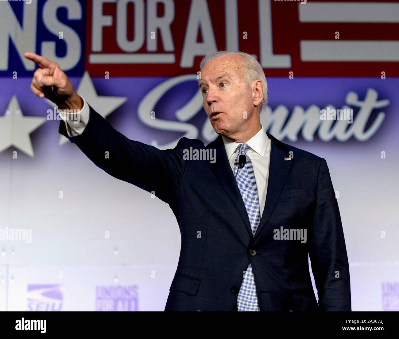 Los Angeles, California, USA. 04th Oct, 2019. Former Vice President JOE ...