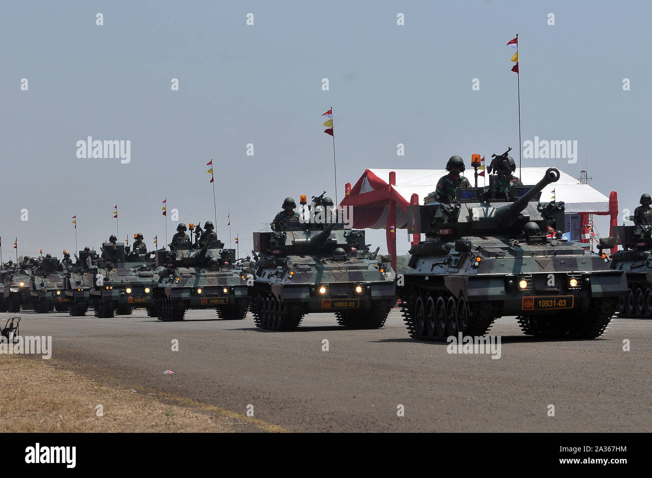 Jakarta, Indonesia. 5th Oct, 2019. Indonesia's military vehicles during ...