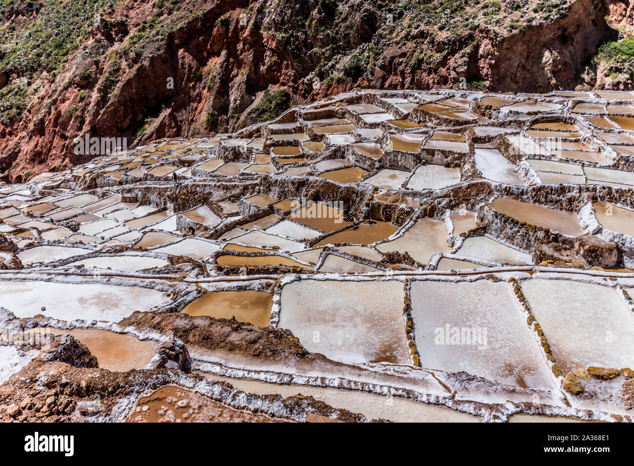 Sacred Valley, Peru - 05/21/2019: The ancient salt mines of Maras, Peru ...