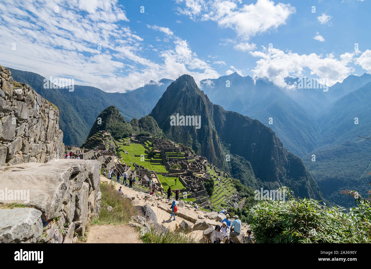Machu Picchu, Peru - 05/21/2019: Inca site of Machu Picchu and the ...