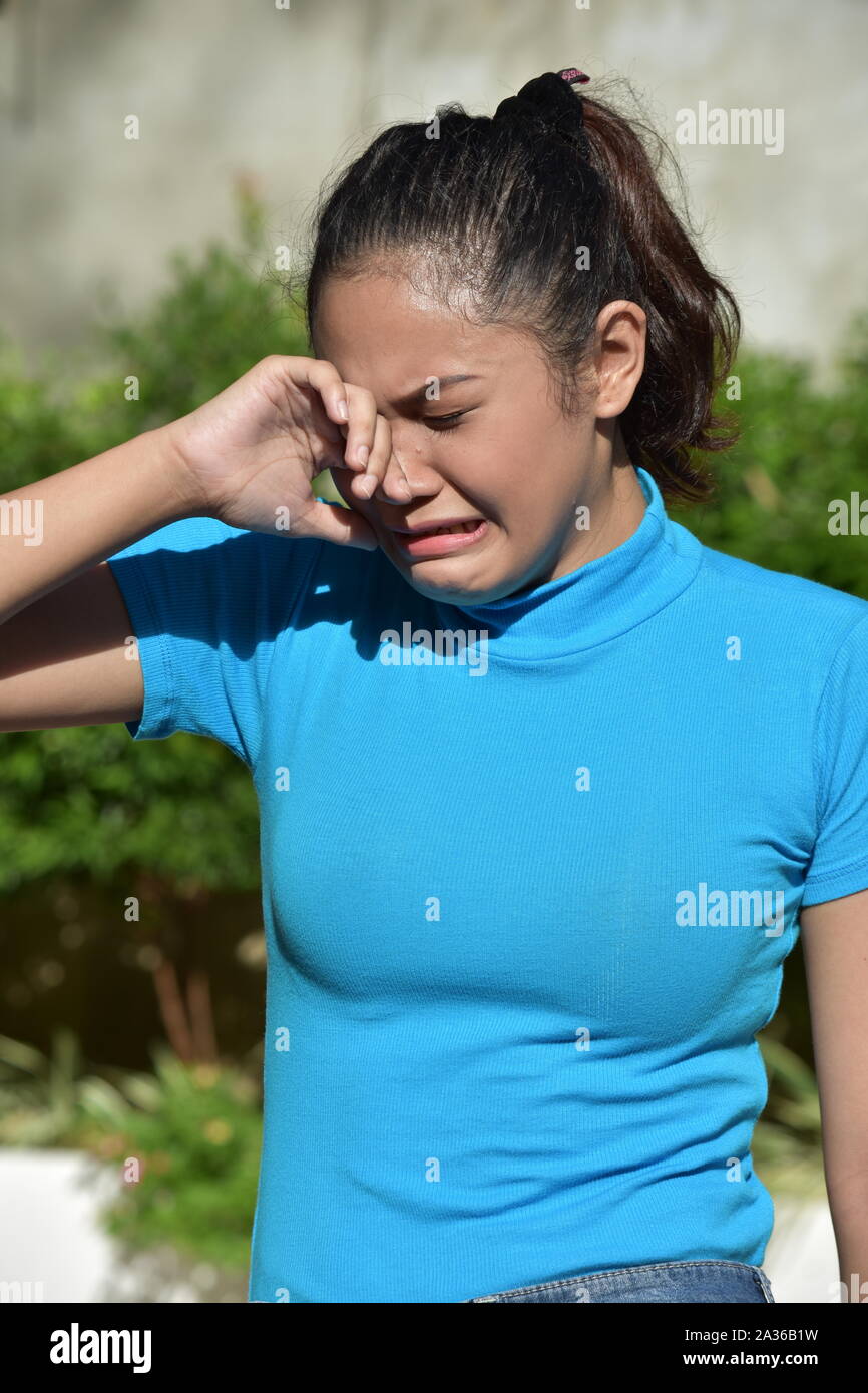 An A Crying Female Woman Stock Photo - Alamy