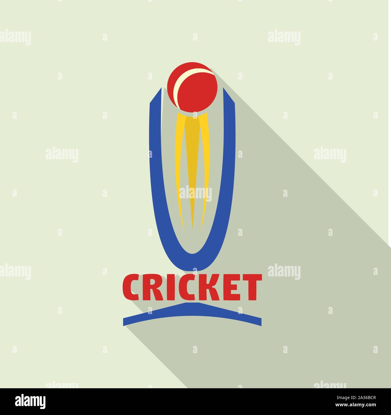 Cricket cup logo, flat style Stock Vector Image & Art - Alamy