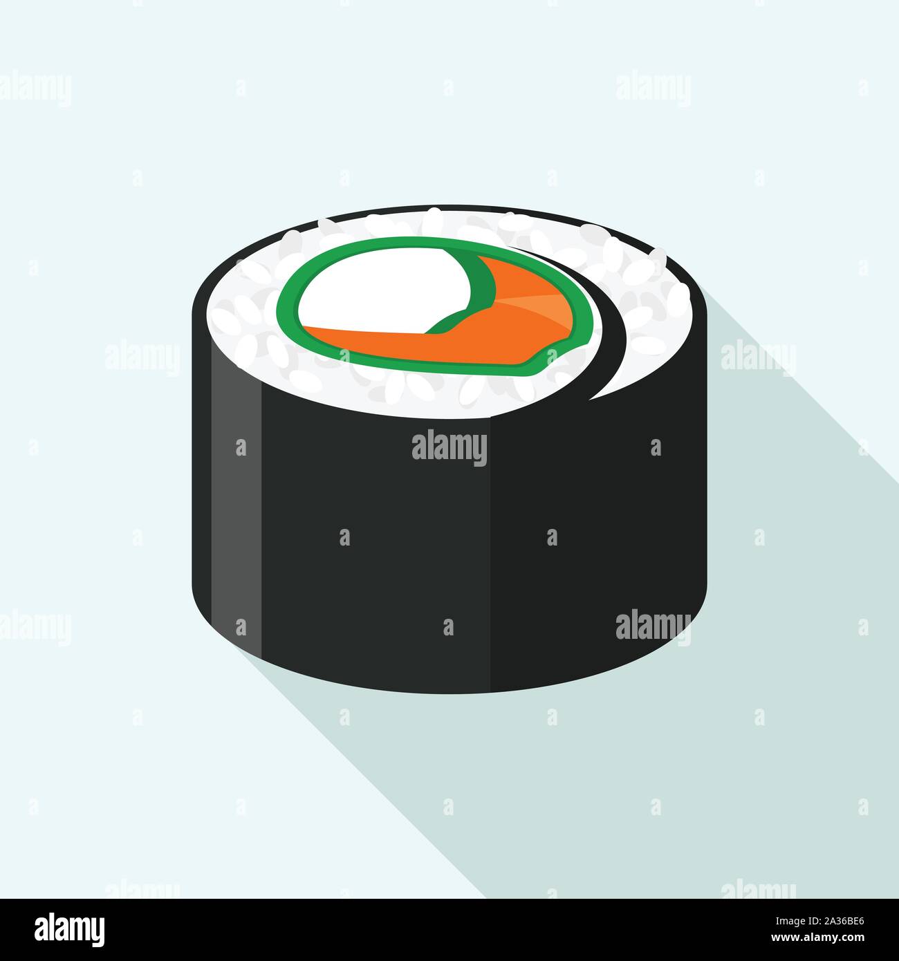 Salmon sushi icon, flat style Stock Vector Image & Art - Alamy