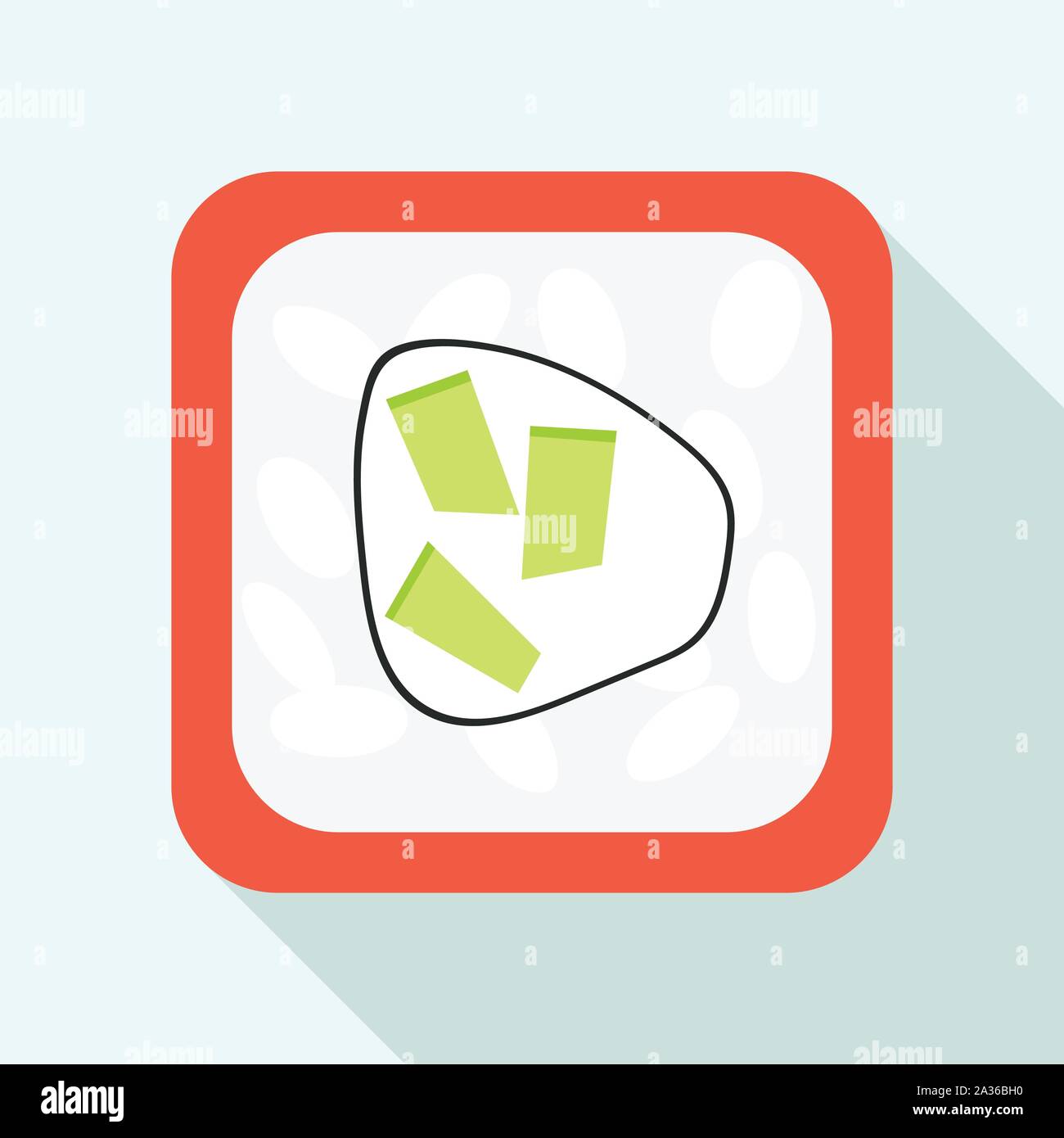 Top view sushi roll icon, flat style Stock Vector Image & Art - Alamy