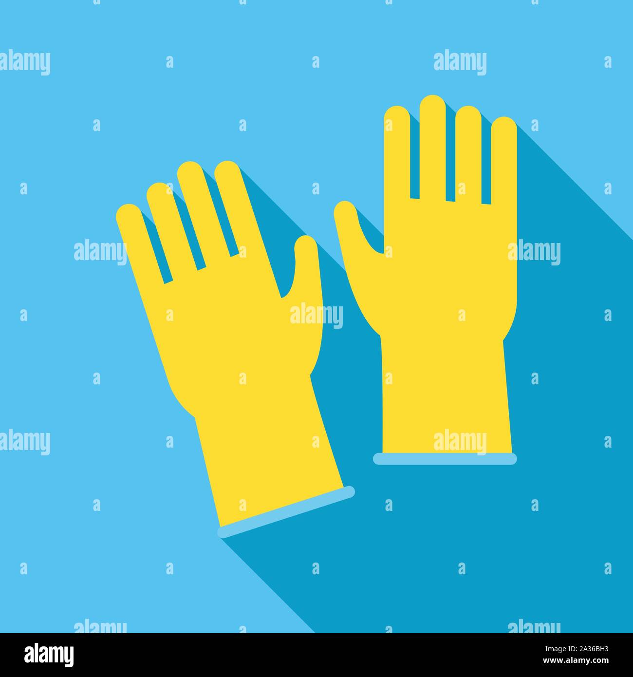 Cleaning gloves icon, flat style Stock Vector Image & Art - Alamy