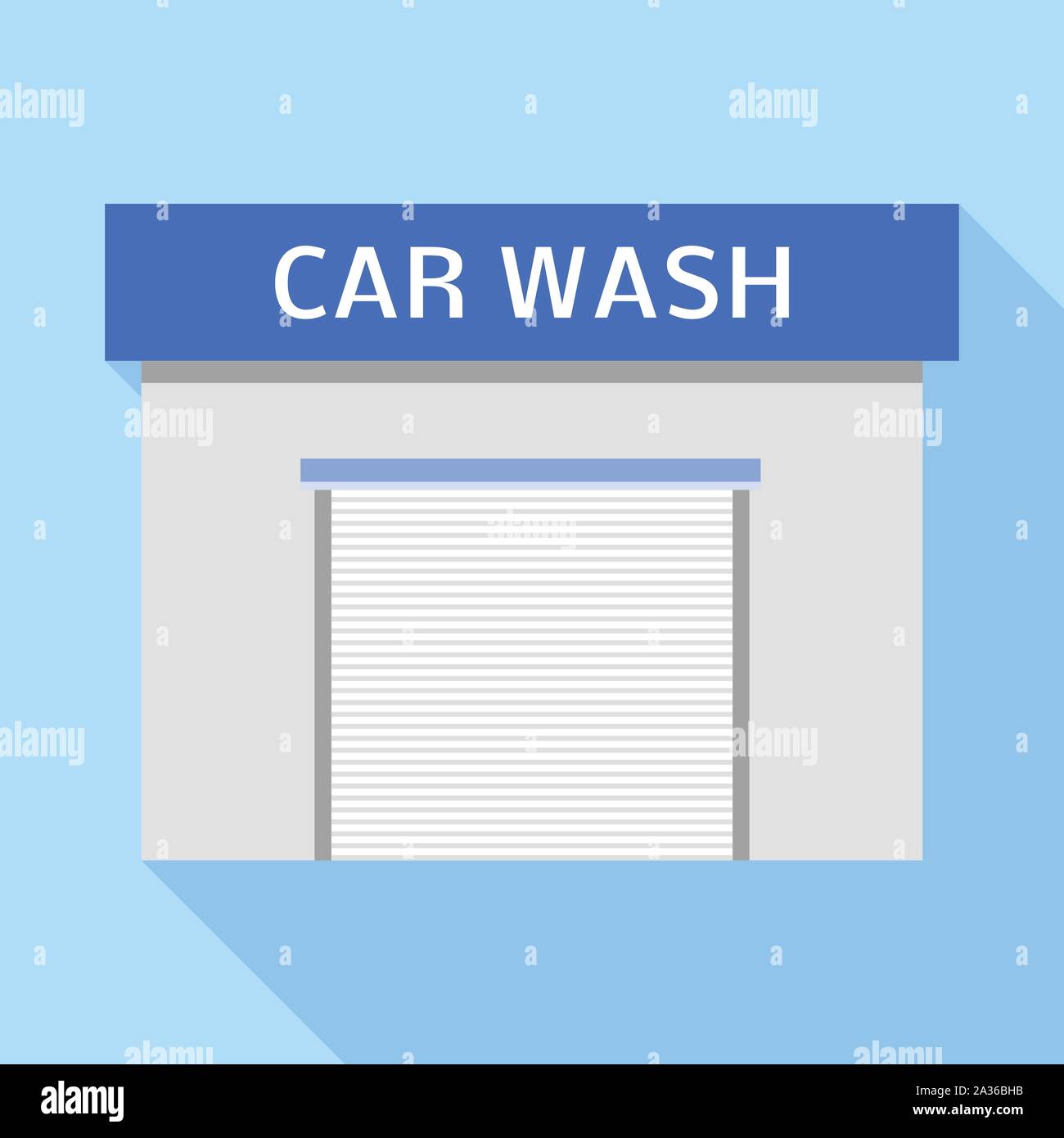 Car wash building icon, flat style Stock Vector Image & Art - Alamy