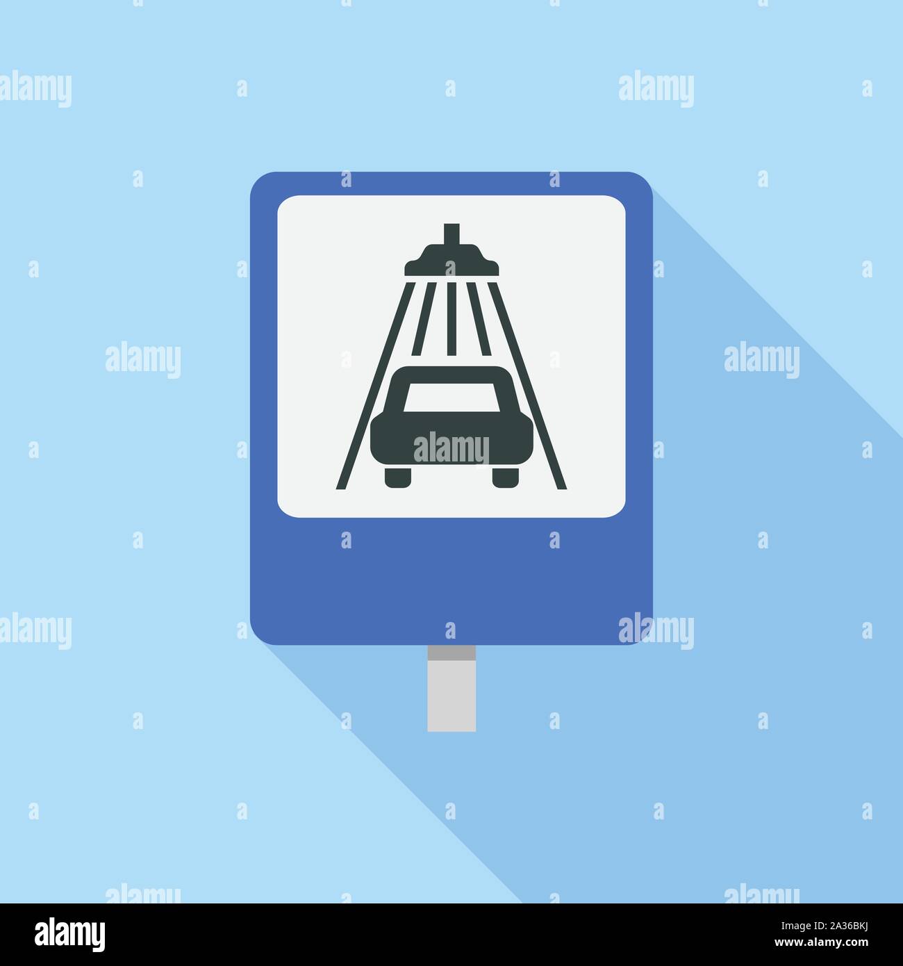 Car wash sign road icon, flat style Stock Vector Image & Art - Alamy