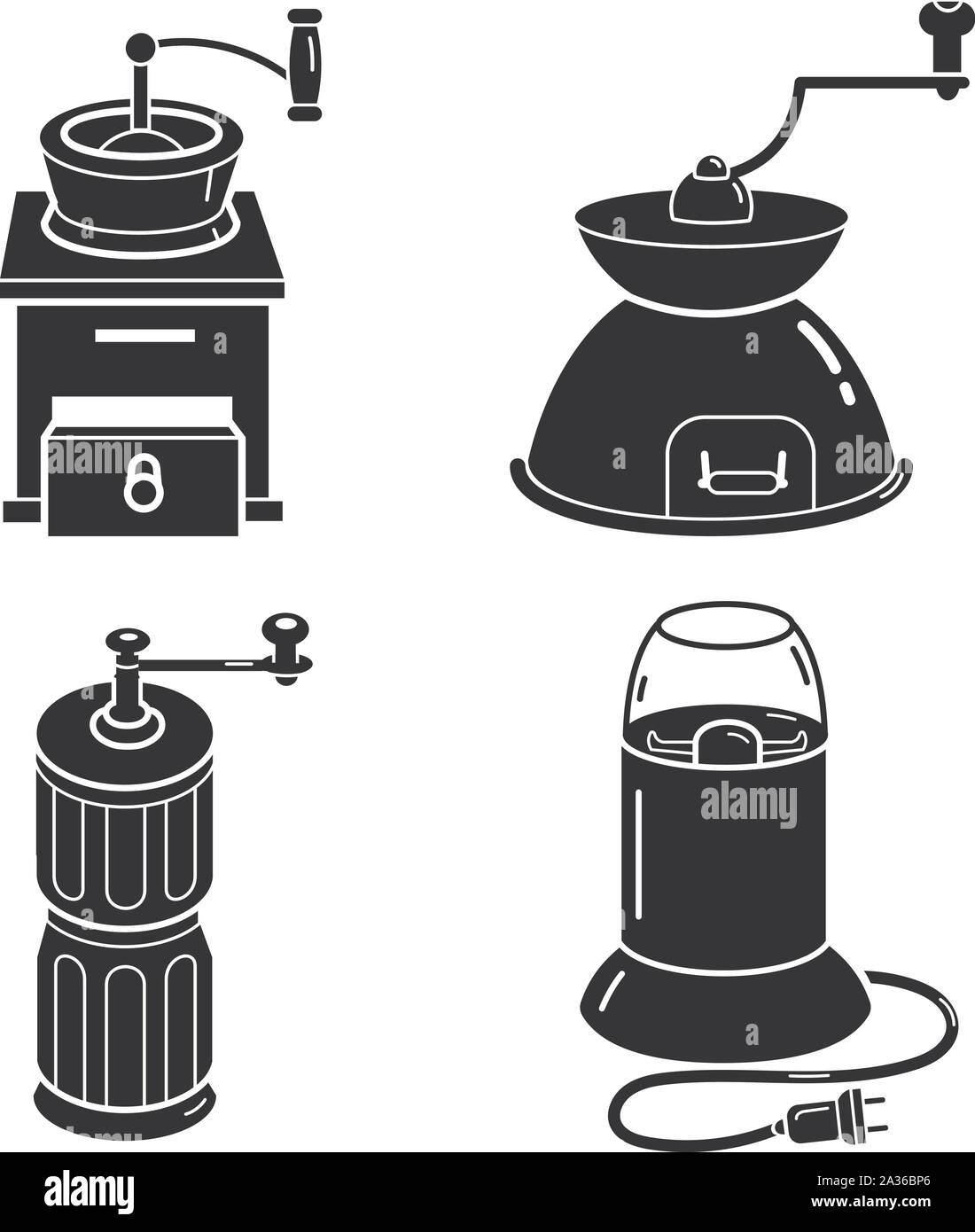 Coffee grinder icons set, simple style Stock Vector Image & Art - Alamy