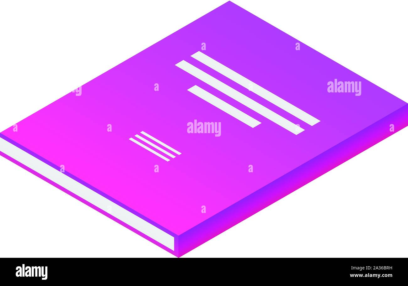 Pink book icon, isometric style Stock Vector Image & Art - Alamy