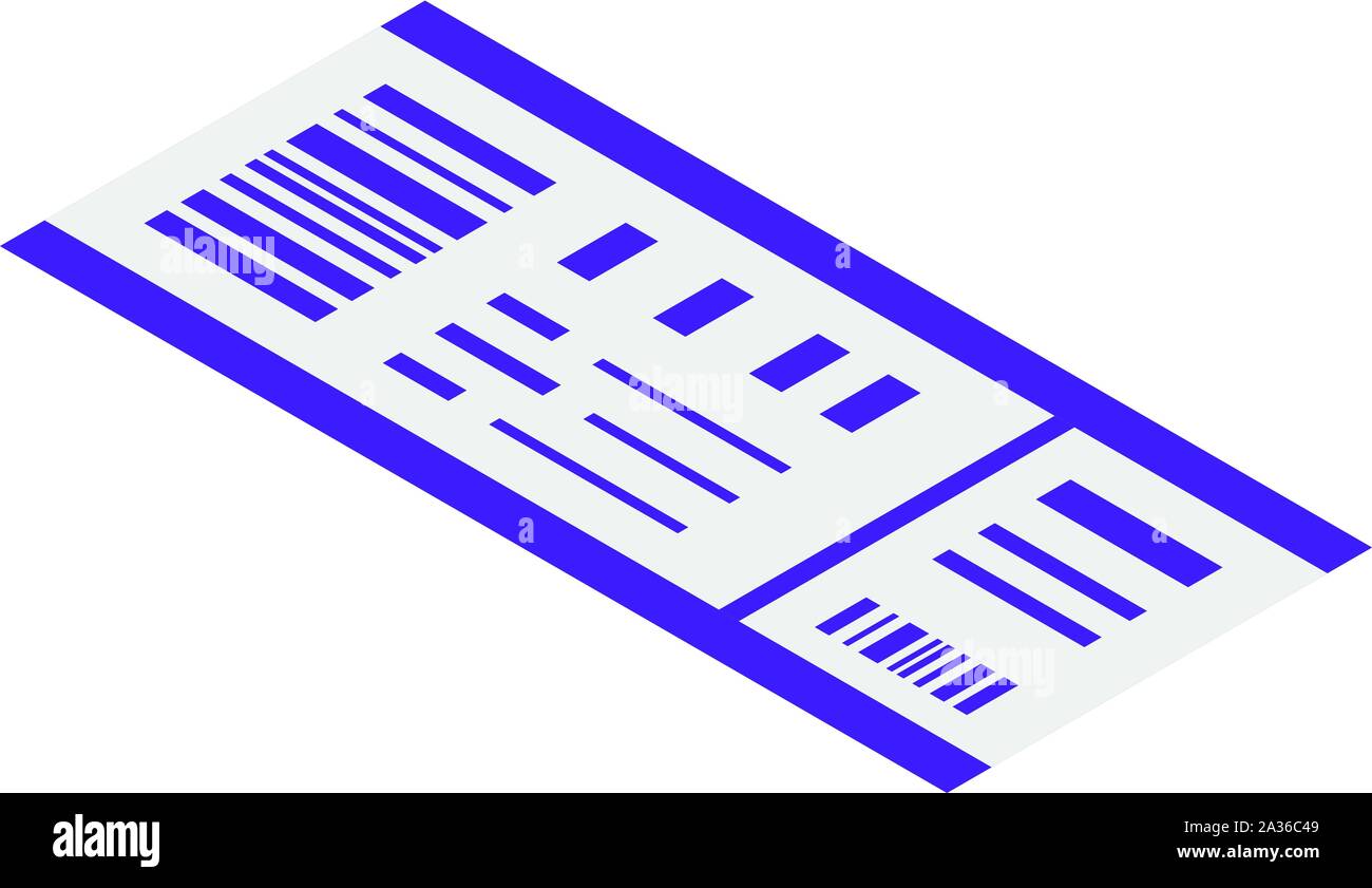 Fly ticket icon, isometric style Stock Vector Image & Art - Alamy