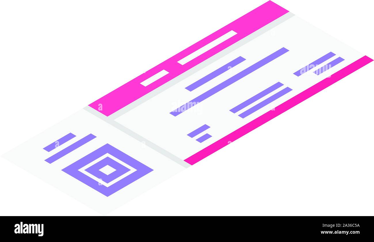 Concert ticket icon, isometric style Stock Vector Image & Art - Alamy
