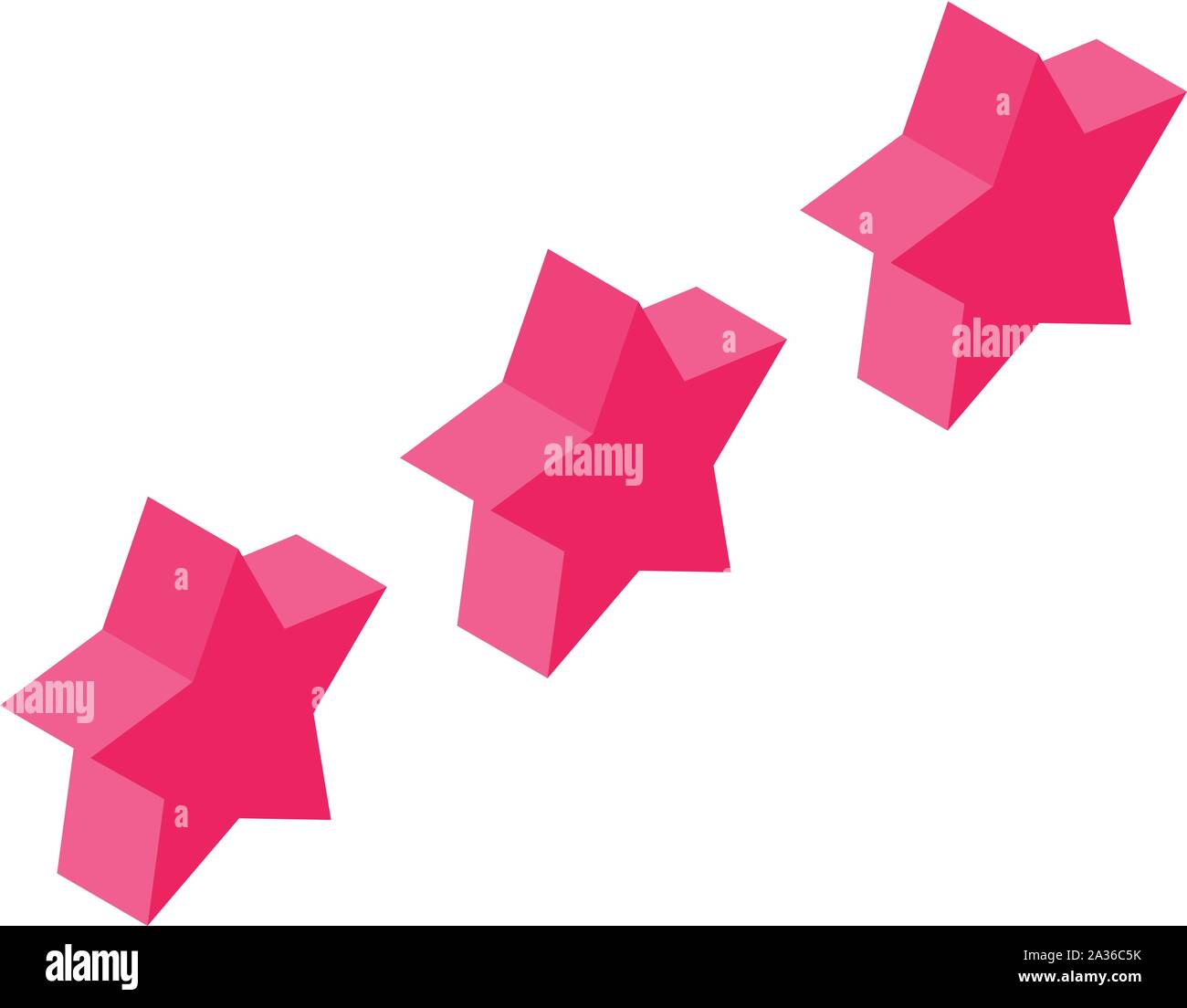 Three star rating icon, isometric style Stock Vector Image & Art - Alamy