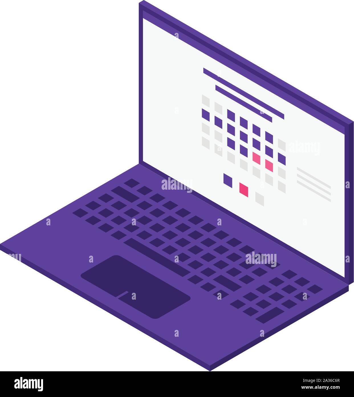 Purple laptop icon, isometric style Stock Vector Image & Art - Alamy