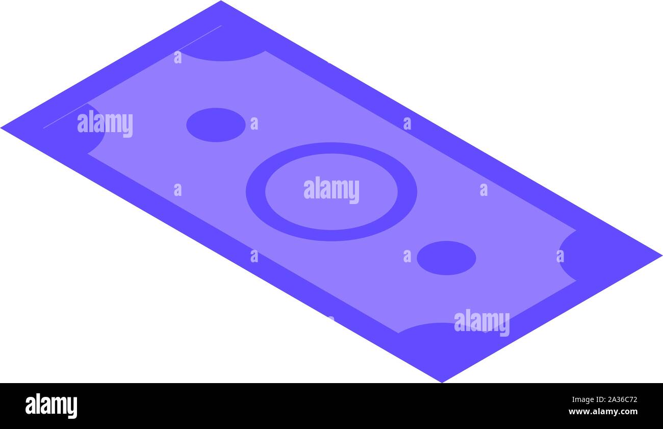 Purple money banknote icon, isometric style Stock Vector Image & Art ...