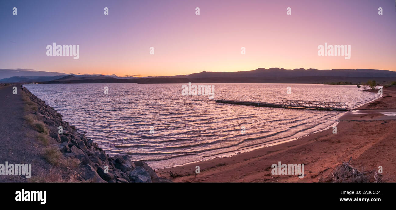 Panormaic View of the Lake from the Beach At Sand Hollow in St George ...