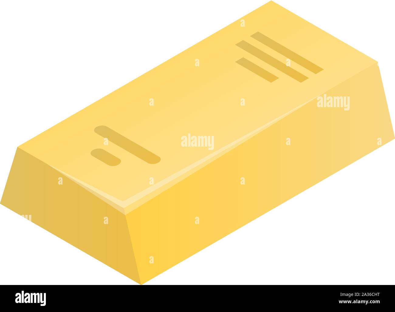 Gold bar icon, isometric style Stock Vector Image & Art - Alamy