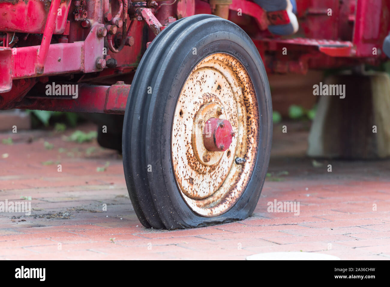 Old truck flat tire hi-res stock photography and images - Alamy