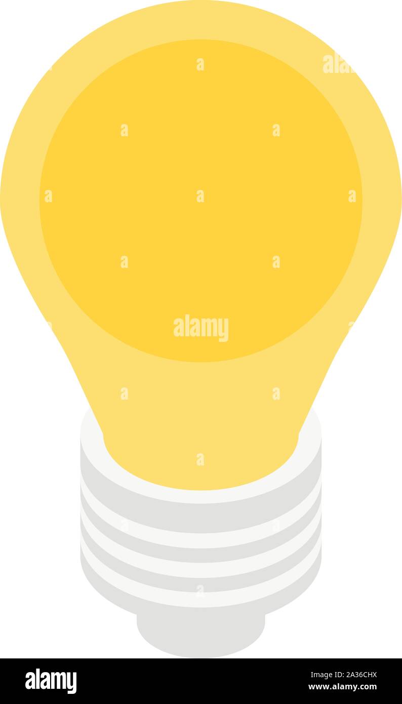 Retro light bulb icon, isometric style Stock Vector Image & Art - Alamy
