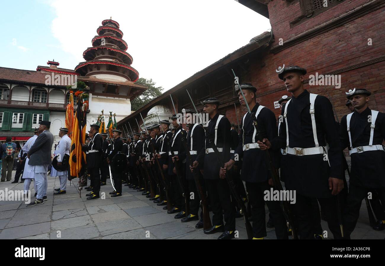 Kathmandu, Nepal. 05th Oct, 2019. Gurju Paltan, a special Nepal Army ...