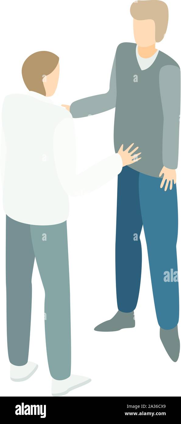 Friends meeting icon, isometric style Stock Vector Image & Art - Alamy