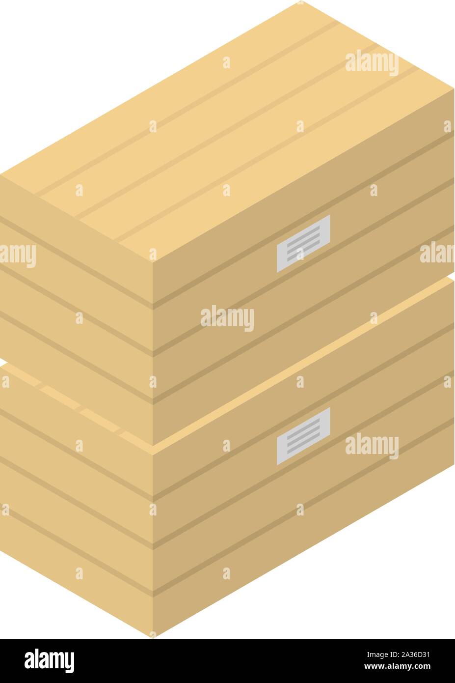 Wood box stack icon, isometric style Stock Vector Image & Art - Alamy