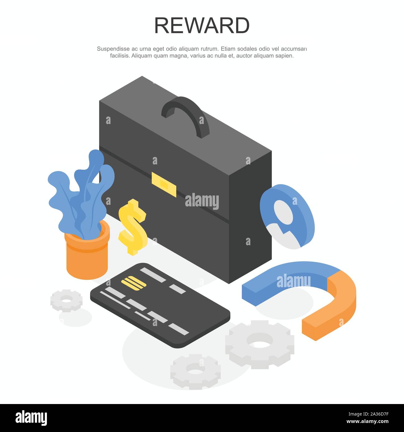 Reward concept banner, isometric style Stock Vector Image & Art - Alamy