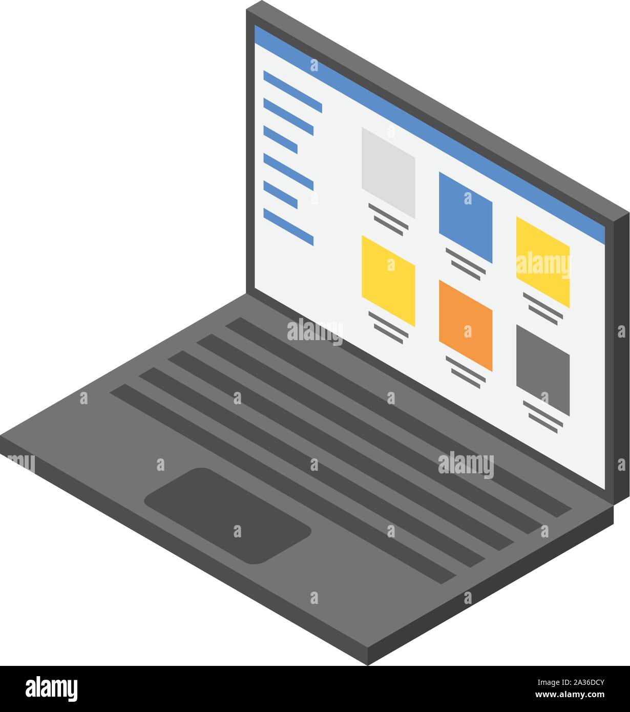 Business laptop icon, isometric style Stock Vector Image & Art - Alamy