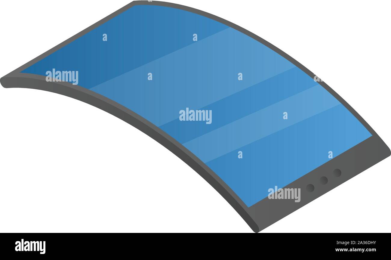 Adaptive flexible display icon, isometric style Stock Vector Image ...