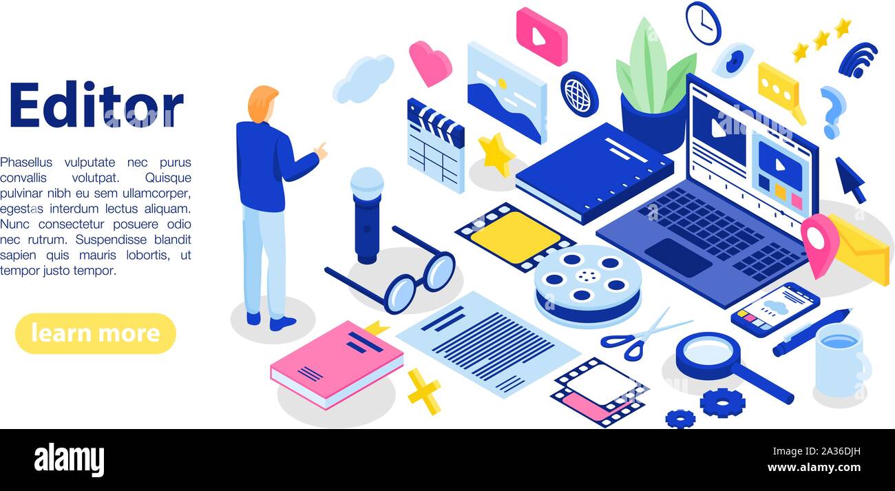 Visual news editor Stock Vector Images - Alamy