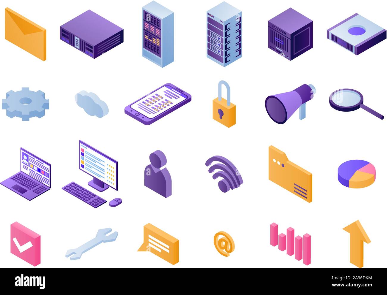 Server maintenance database isometric Cut Out Stock Images & Pictures ...