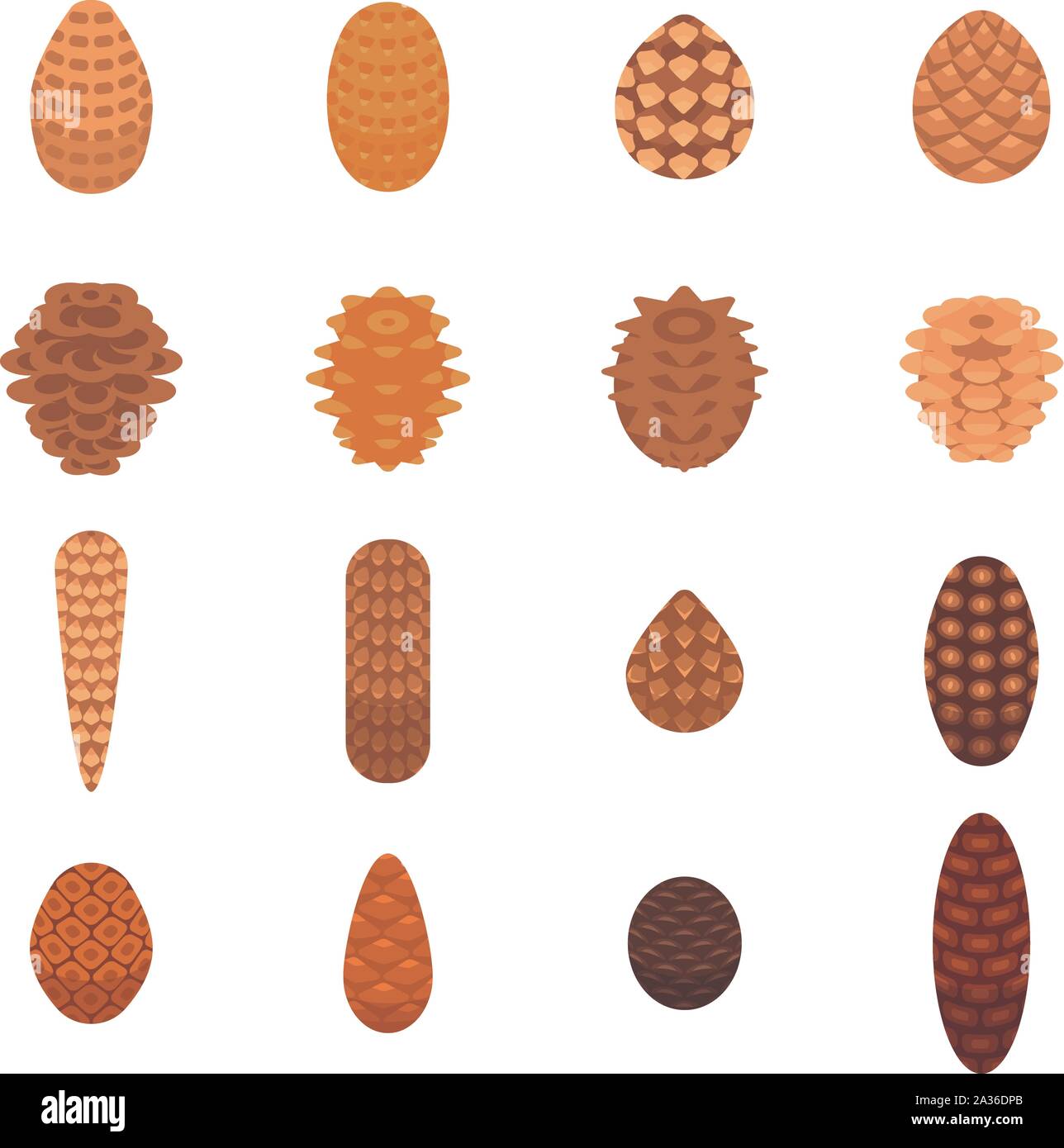 Pine cone icons set, isometric style Stock Vector Image & Art - Alamy