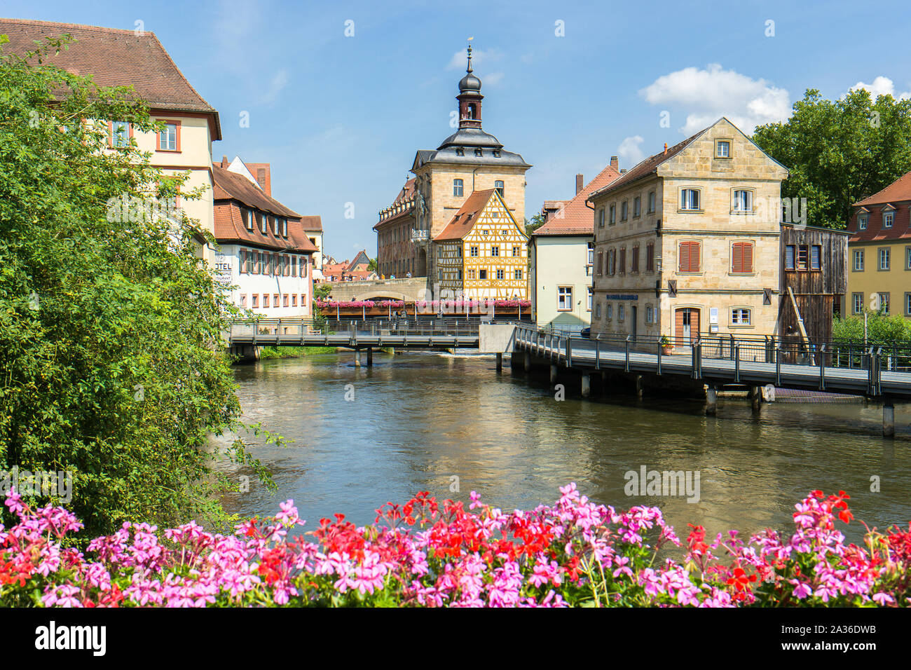 Bamberg bridge flowers hi-res stock photography and images - Alamy