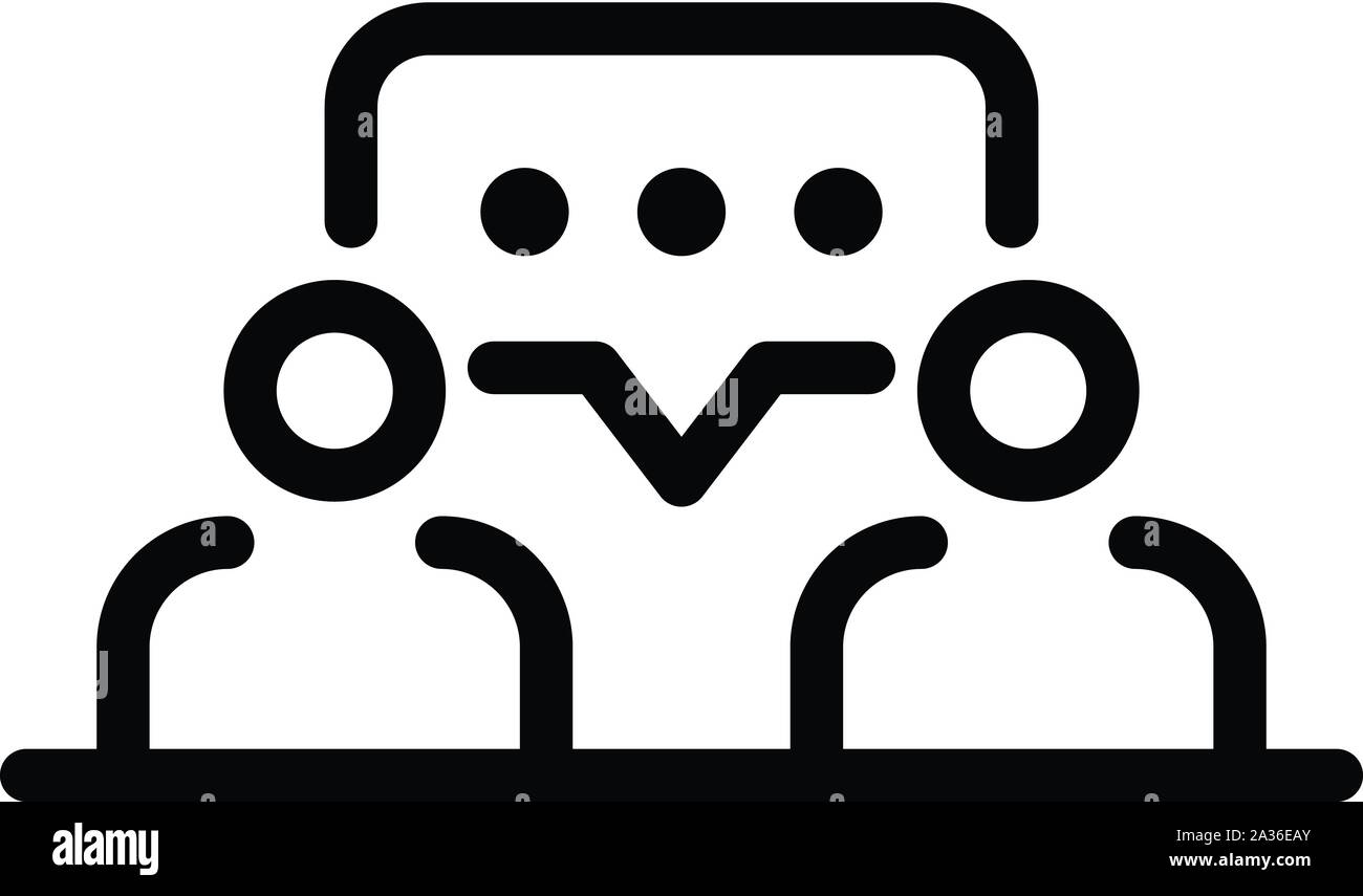 Dialogue between two people icon, outline style Stock Vector Image & Art - Alamy