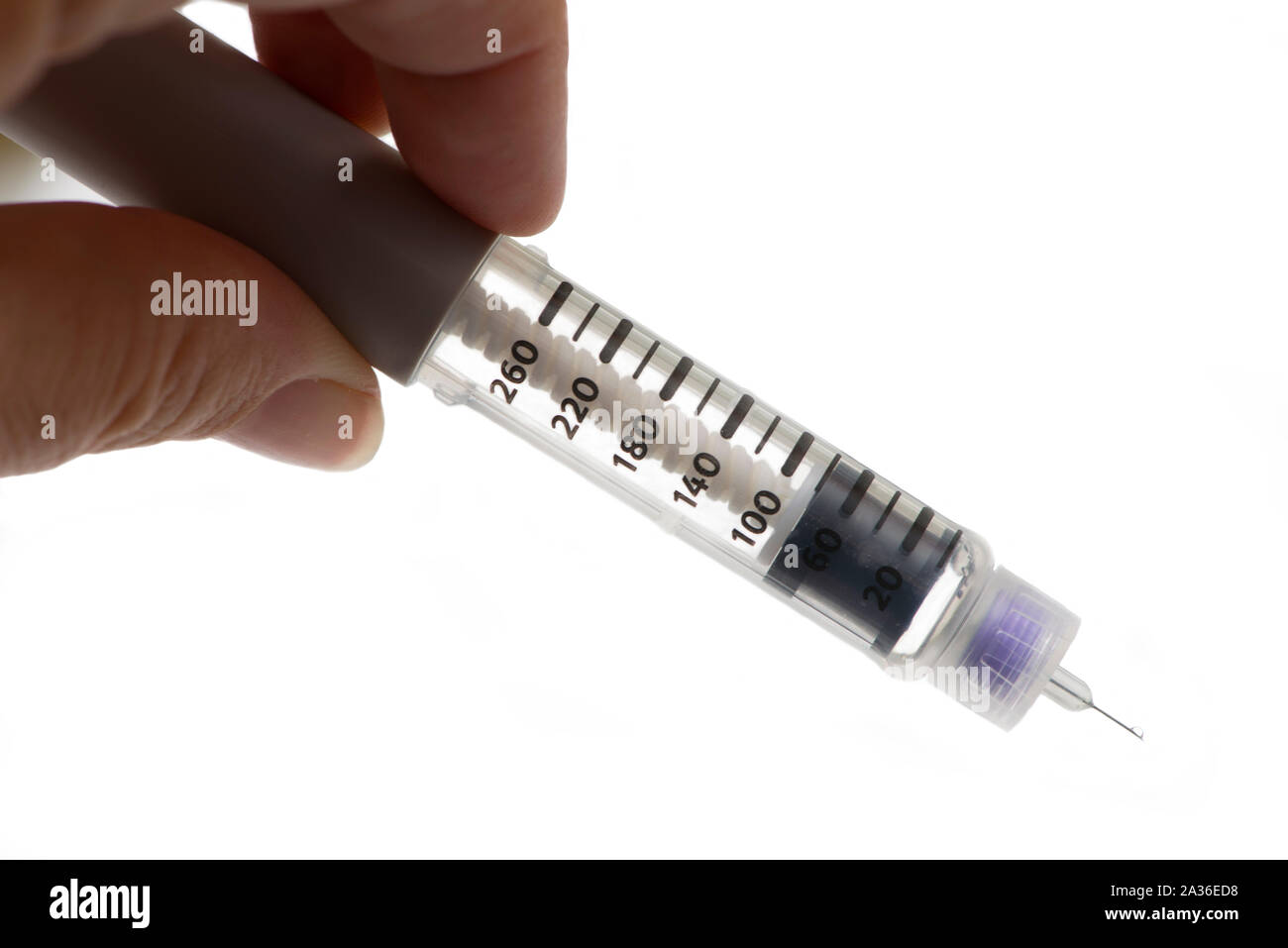 Diabetic insulin injection pen hand hi-res stock photography and images ...