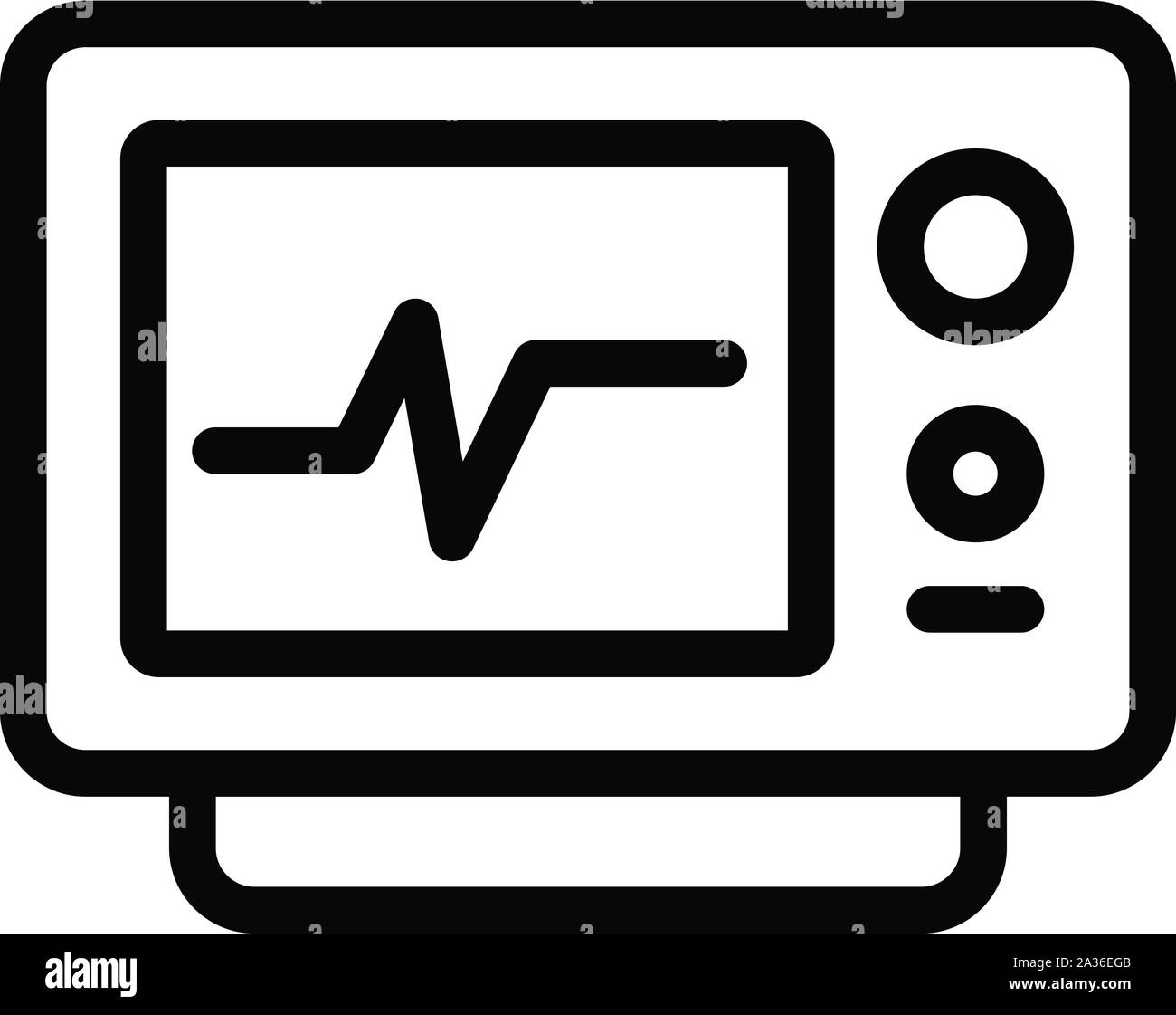 Heart rate monitor icon, outline style Stock Vector Image & Art - Alamy